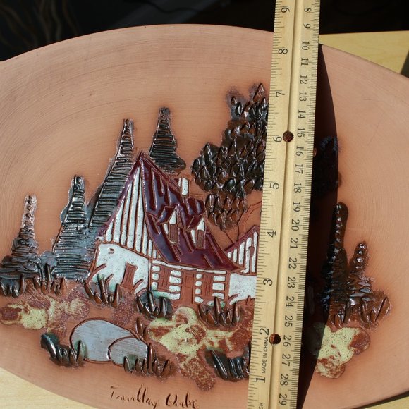 Trumbley Wieber | Art | Tremblay Quebec Glazed Pottery Landscape Dish ...